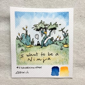 The two-color challenge: 100 drawings colored only with two colors