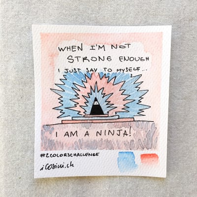 The two-color challenge: 100 drawings colored only with two colors